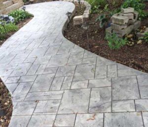 Elevate Your Pathways with Ashlar “Slate” Stamped Concrete Sidewalks ...